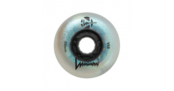Wheels: LUMINOUS - LED INLINE WHEELS BLACK PEARL 85A - 80MM (4 UNITS)