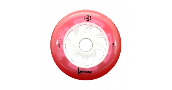 Wheels: LUMINOUS - LED INLINE WHEELS RED 85A - 110MM (6 UNITS)