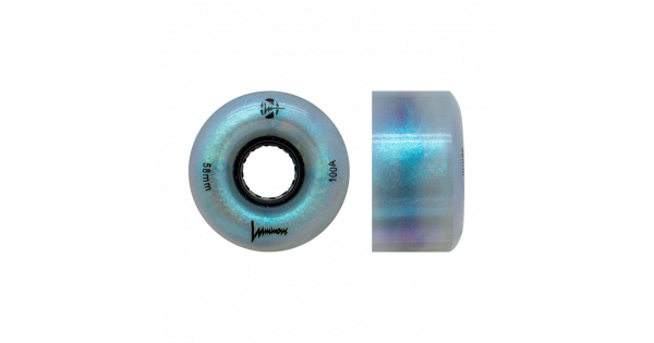 Wheels: LUMINOUS - LED ROLLER WHEELS BLACK PEARL 100A - 58MM (4 UNITS)