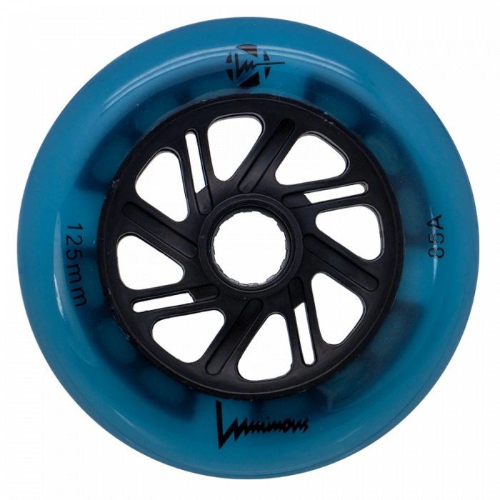 Wheels: LUMINOUS LED WHEELS Blue Glow 100MM/110MM/125MM (6 UNITS)